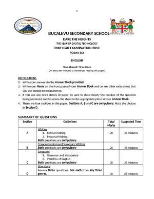 Y12 English QP - Past YEAR papers - MINISTRY OF EDUCATION, HERITAGE ...