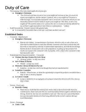 Tort Template - Exam Temp - TORTS TEMPLATE: NEGLIGENCE: P D Harm ...