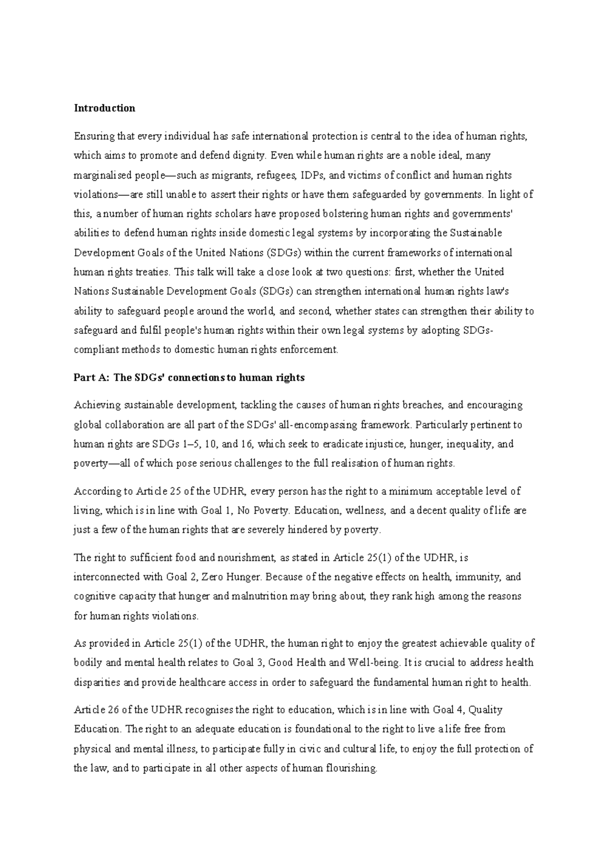 Oral presentation - Reflective statement. - Introduction Ensuring that ...