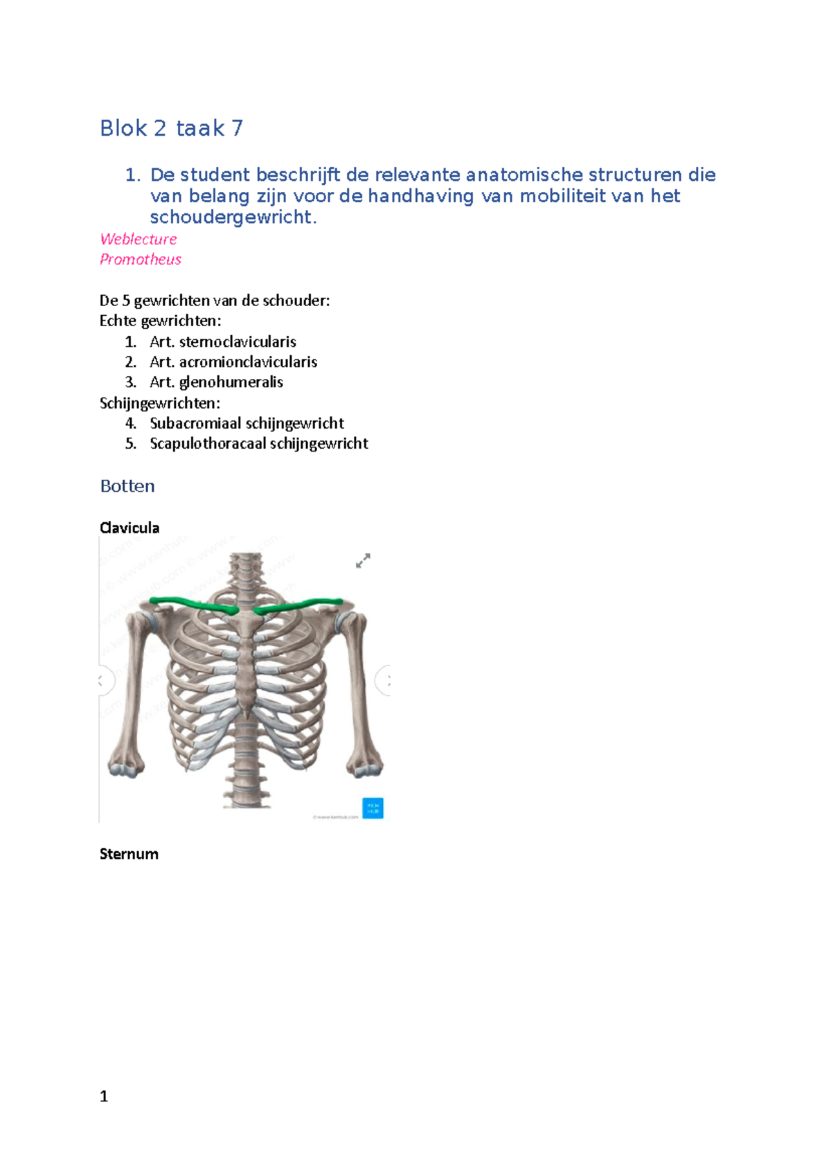 Blok 2 taak 7 - m jak hk - Blok 2 taak 7 1. De student beschrijft de ...