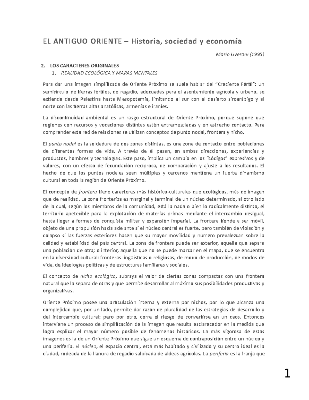 Mario Liverani - El Antiguo Oriente - EL ANTIGUO ORIENTE Historia ...