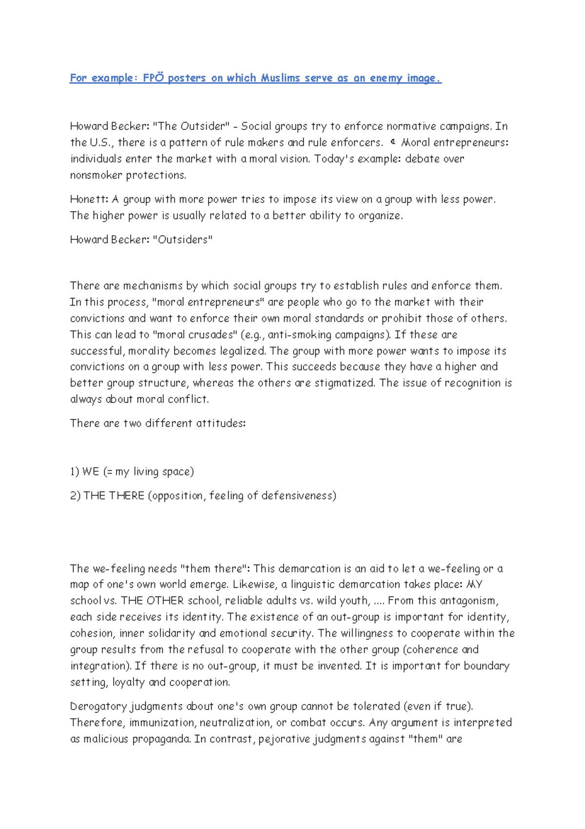 For example - Introduction To Sociology Part one Chapter one - For ...