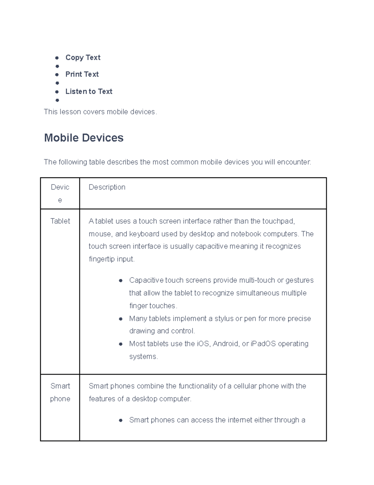 12.4.2 Mobile Device Facts - Copy Text Print Text Listen to Text This ...