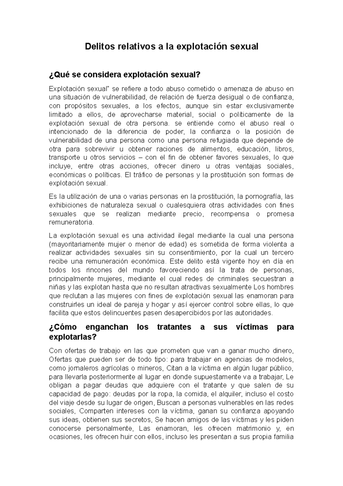 Delitos Relativos A La Explotación Sexual 12003 Delitos Relativos A