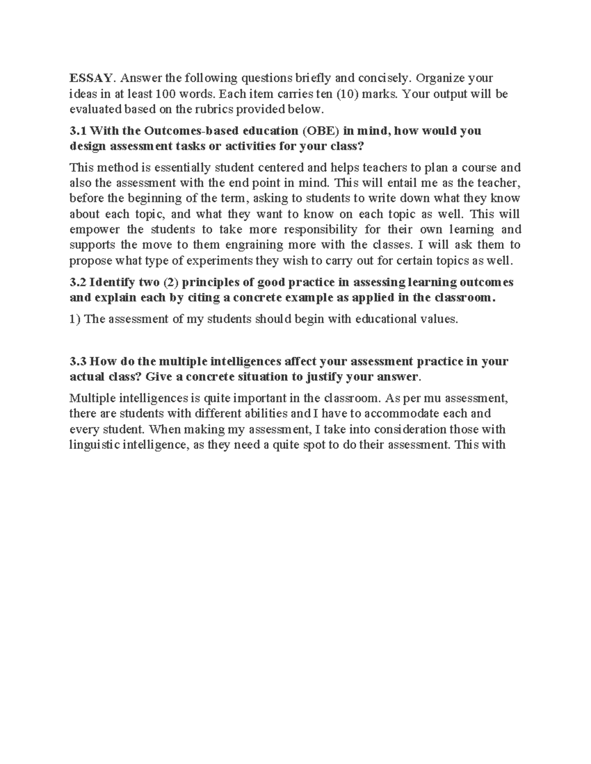 Essay Simon - Something to help you prepare for exams - ESSAY. Answer ...