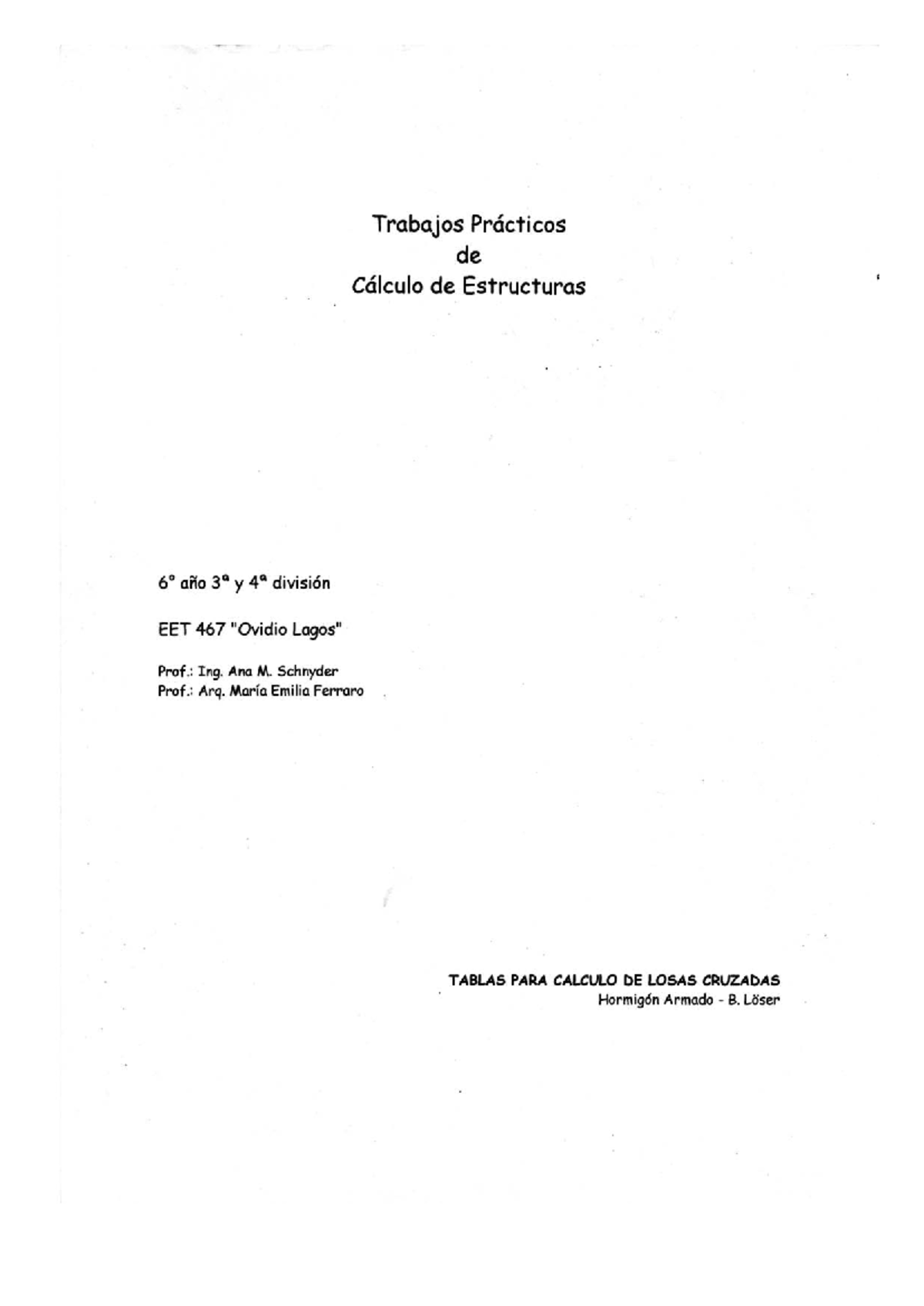 Tablas marcus - Trabajos Prácticos de Cálculo de Estructuras año 3a y ...