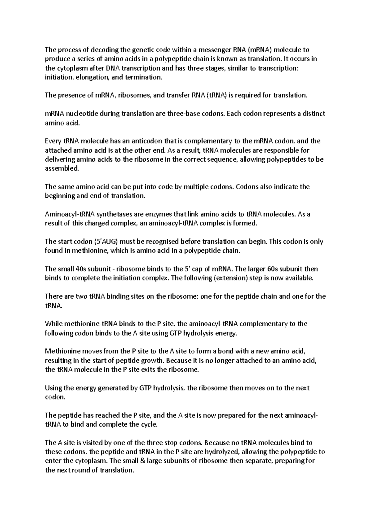 Hemoglobin- everything summary - The process of decoding the genetic ...