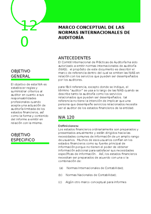 NIA 800 Consideraciones Especiales - NIA 800 CONSIDERACIONES ESPECIALES ...