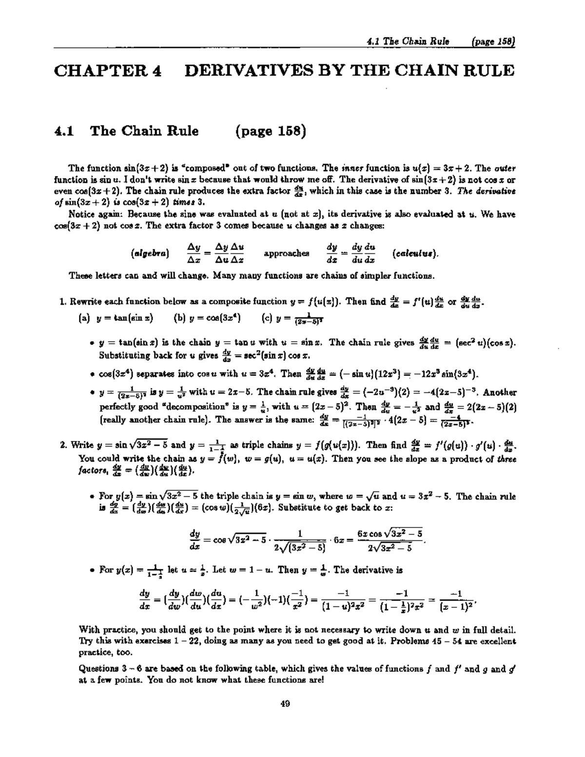 Mitres 18 001 f17 guide ch04 - 4 The Chain Rule (page 158) CHAPTER 4 ...