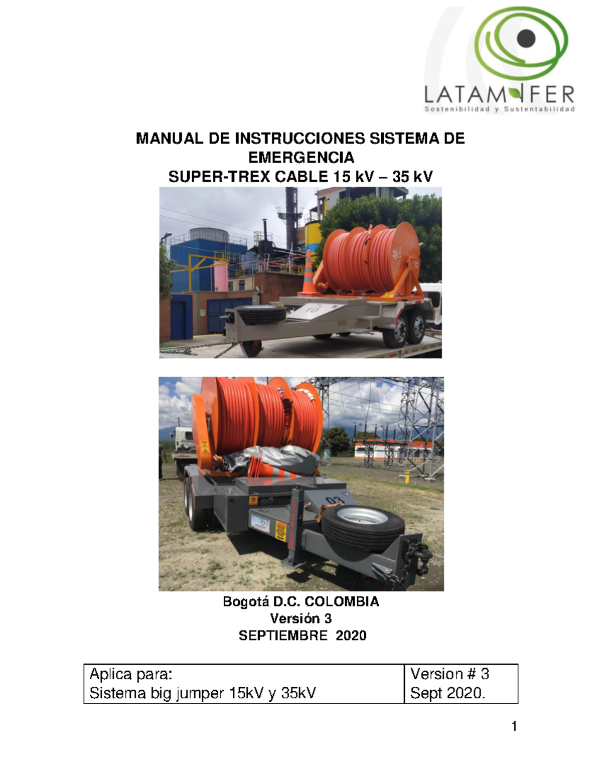 Manual sistema Big Jumper 15 y 35 KV y procedimiento de instalación ...