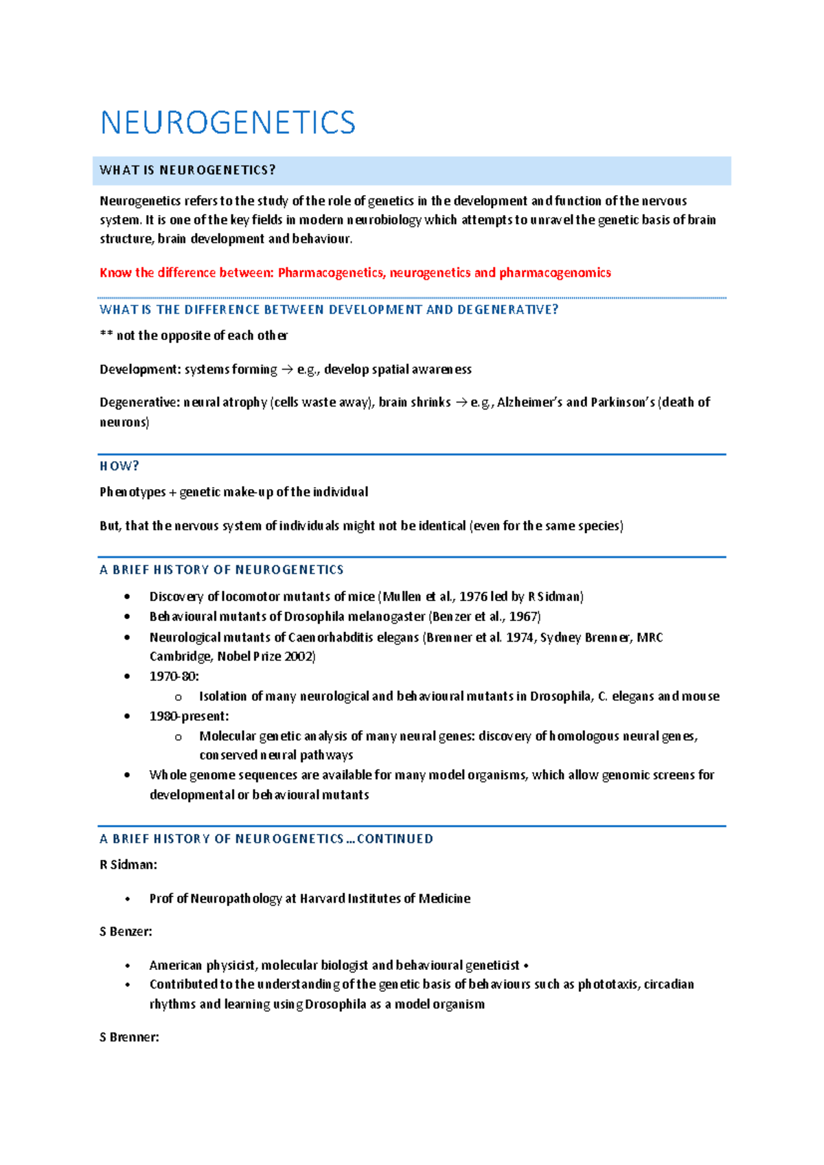 Neurogenetics finished - NEUROGENETICS WHAT IS NEUROGENETICS ...
