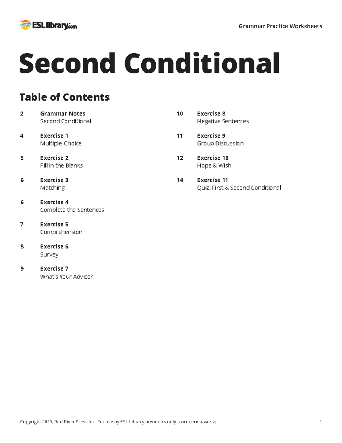 88 Second-Conditional US Student - Grammar Practice Worksheets Second ...