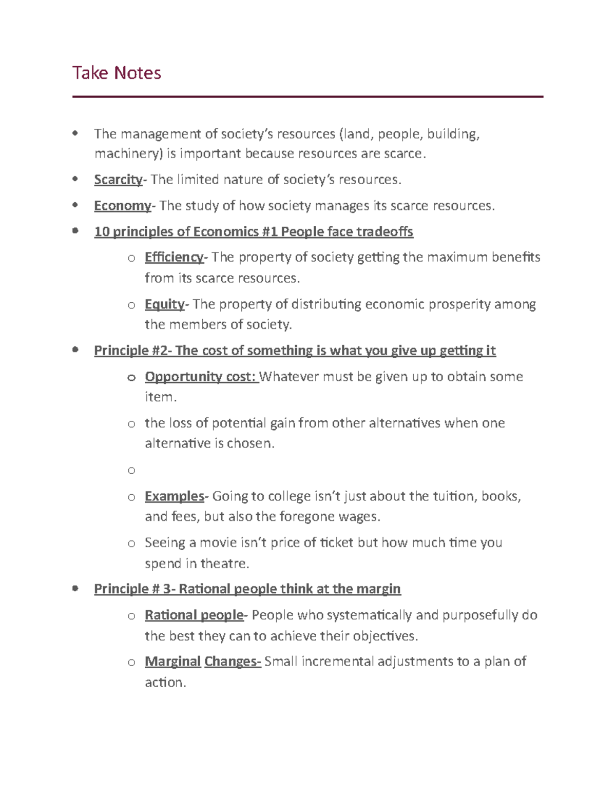 10 Principles Of Resources Management And Economics - Take Notes The ...