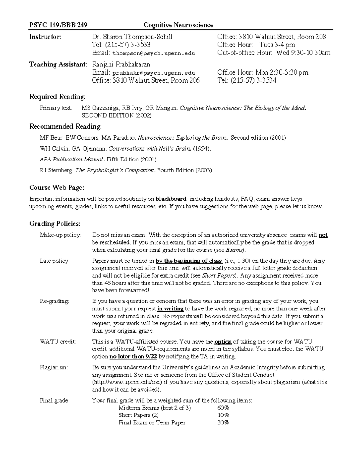 Sample syllabus - Summary Intermed Hind-Urdu Ii - Instructor: Dr. Sharon Thompson-Schill Office ...