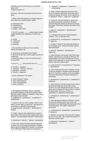 Genmathactivity - ACTIVITY - Republic of the Philippines Department of ...