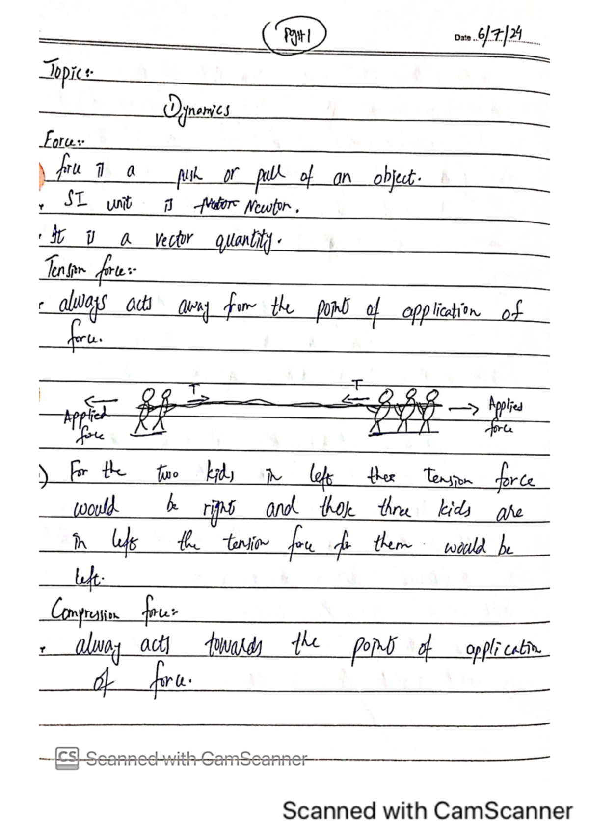 physics notes covering dynamic topic - PgH Date Dynomics foru it a push ...