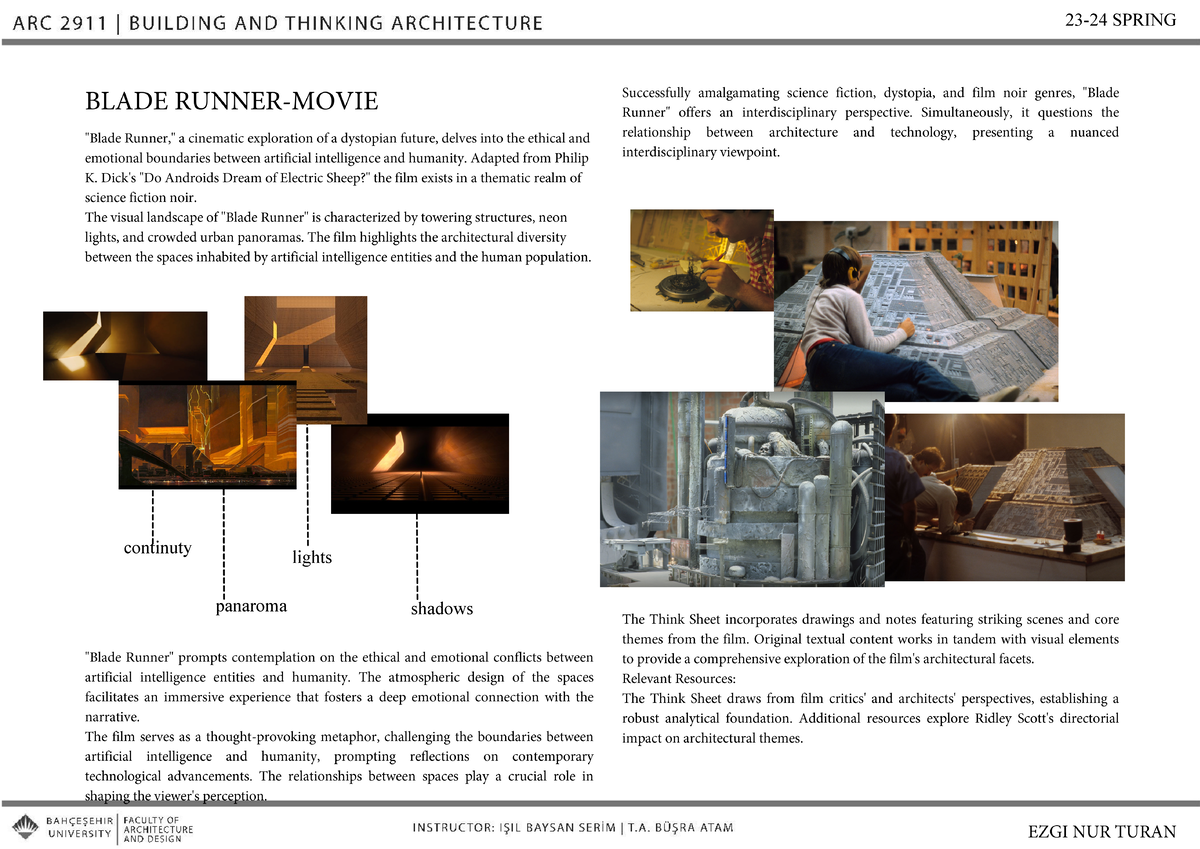 Blade runner-weekly 1st - Building and Thinking Architecture - 23 - 24 ...