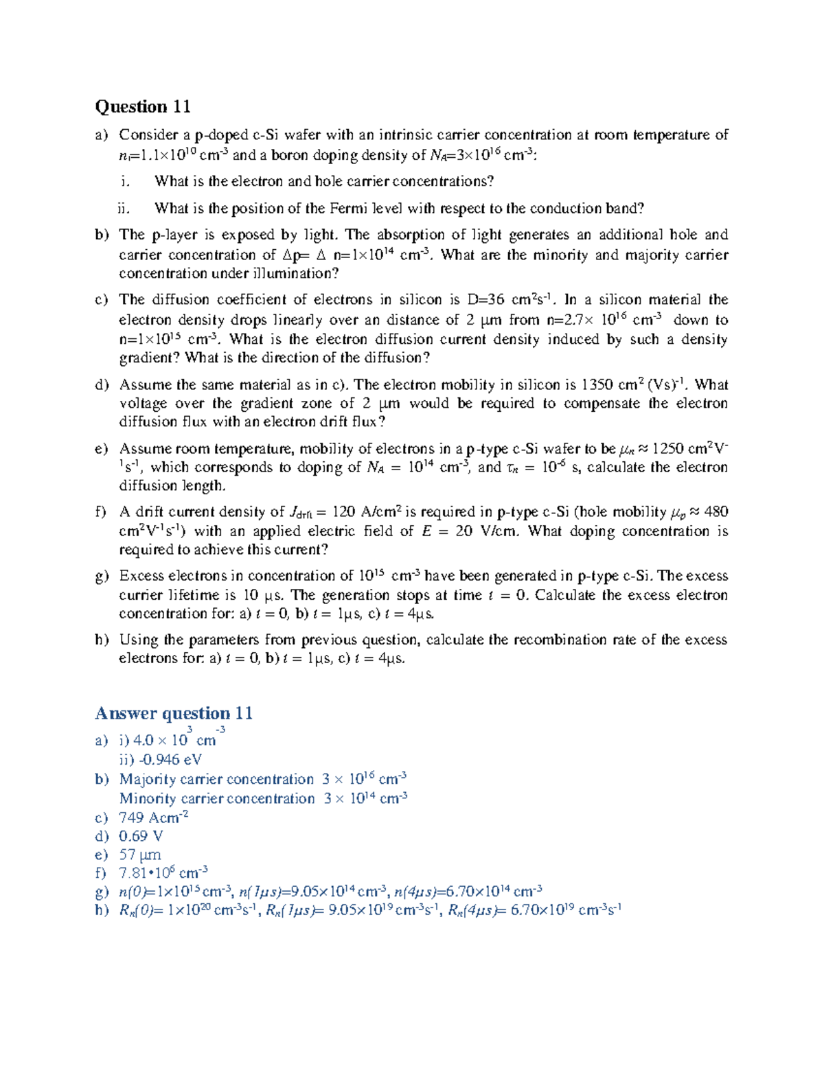 Compulsory declarations - Question 11 - Questions and Answers - Question 11 a) Consider a p ...