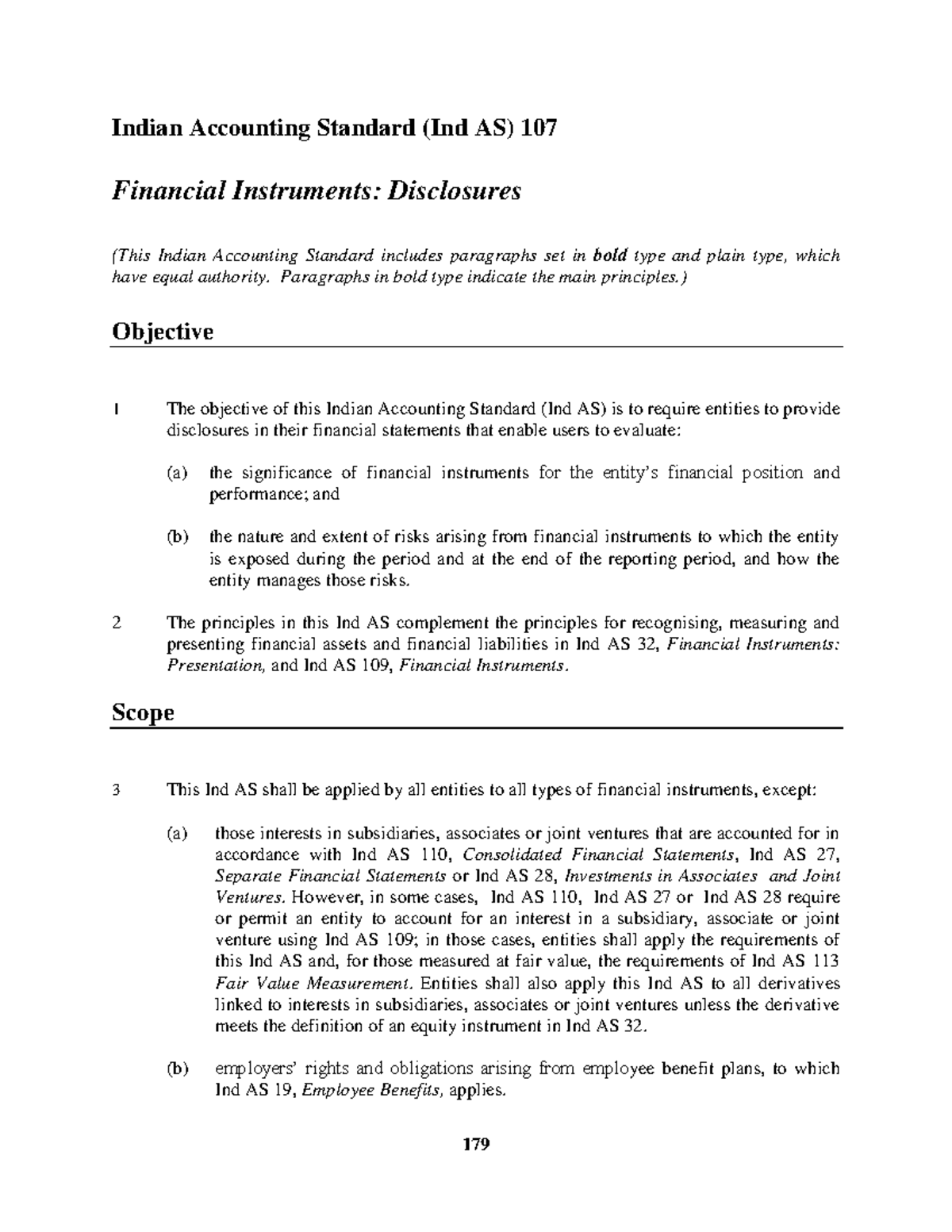 Indas 107 - Indian Accounting Standard (Ind AS) 107 Financial ...