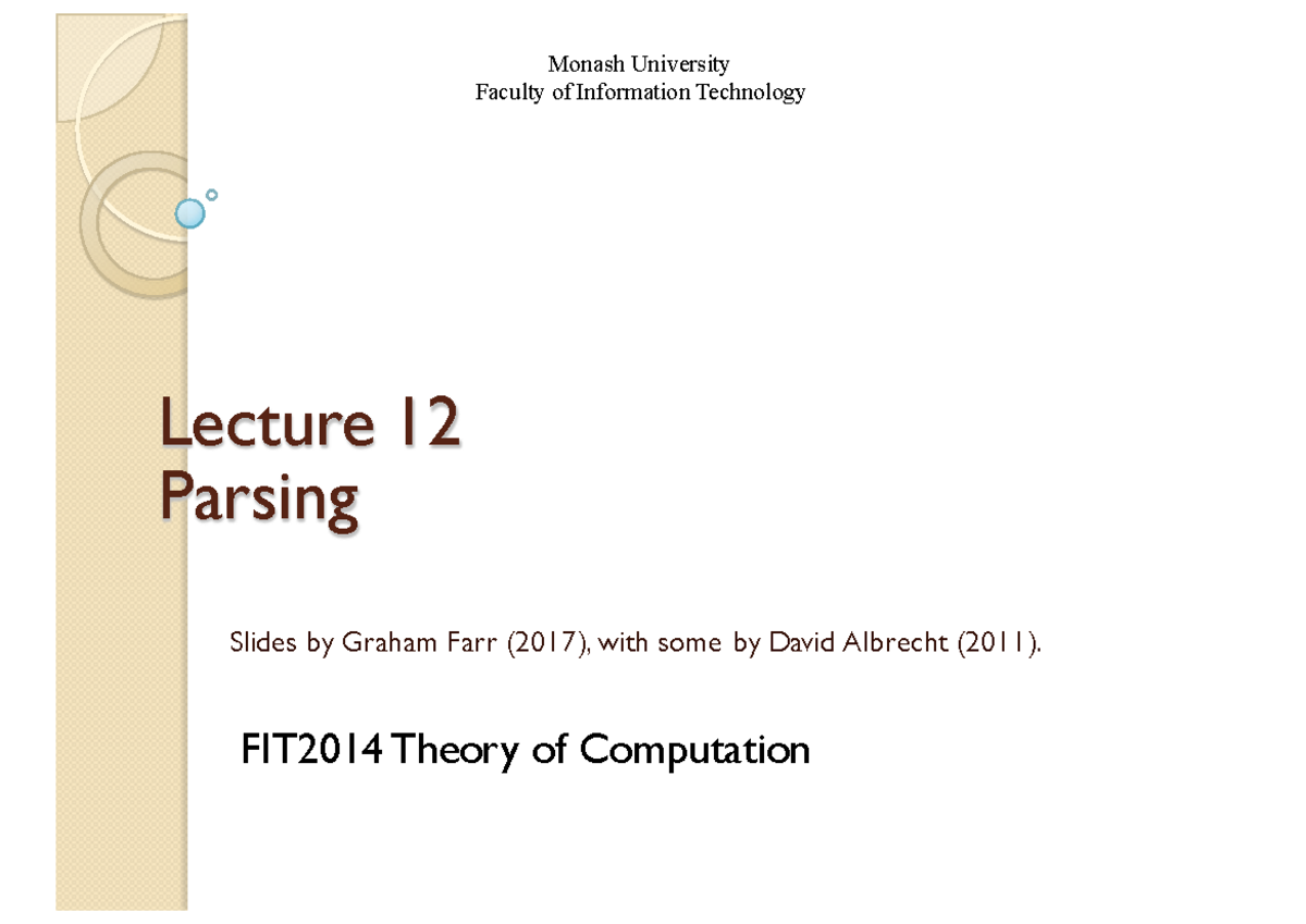 Lect12 - Lecture that was given in the class about the topic - FIT2014 Theory of Computation ...