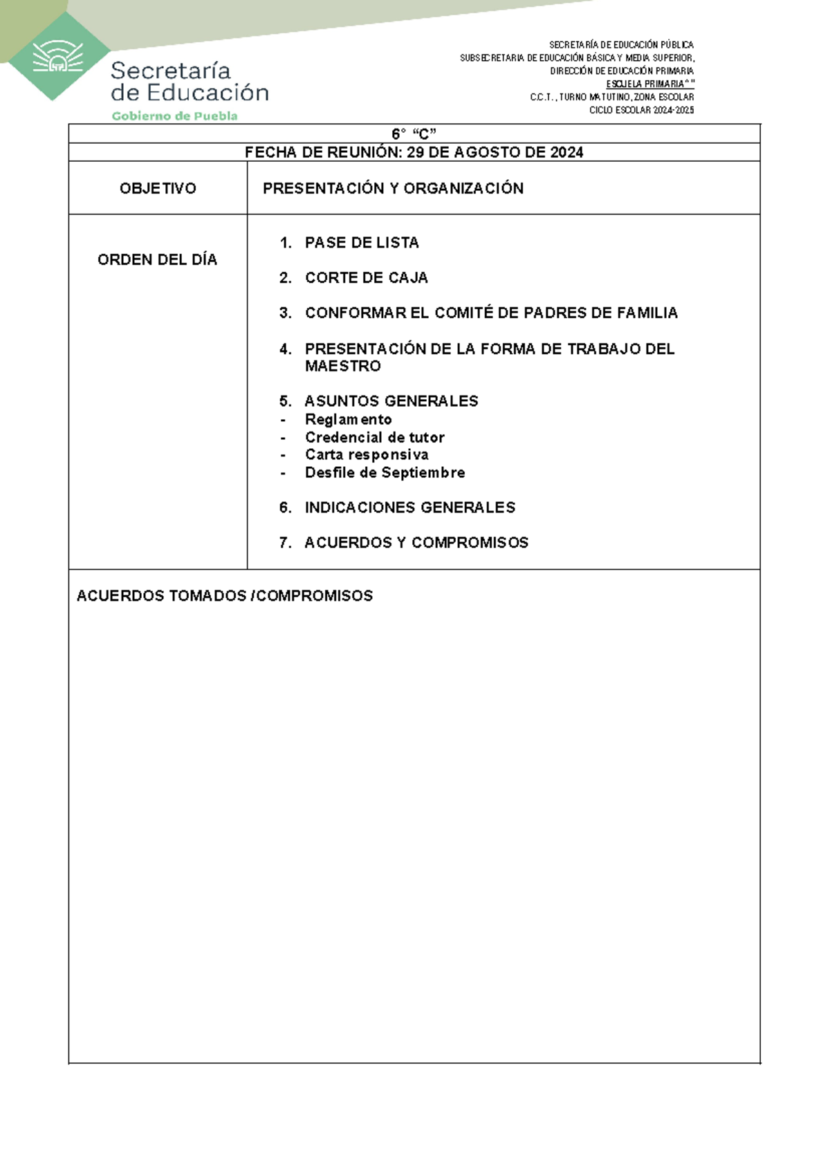 Reunion DE Padres DE Familia 1 - SECRETARÍA DE EDUCACIÓN PÚBLICA ...