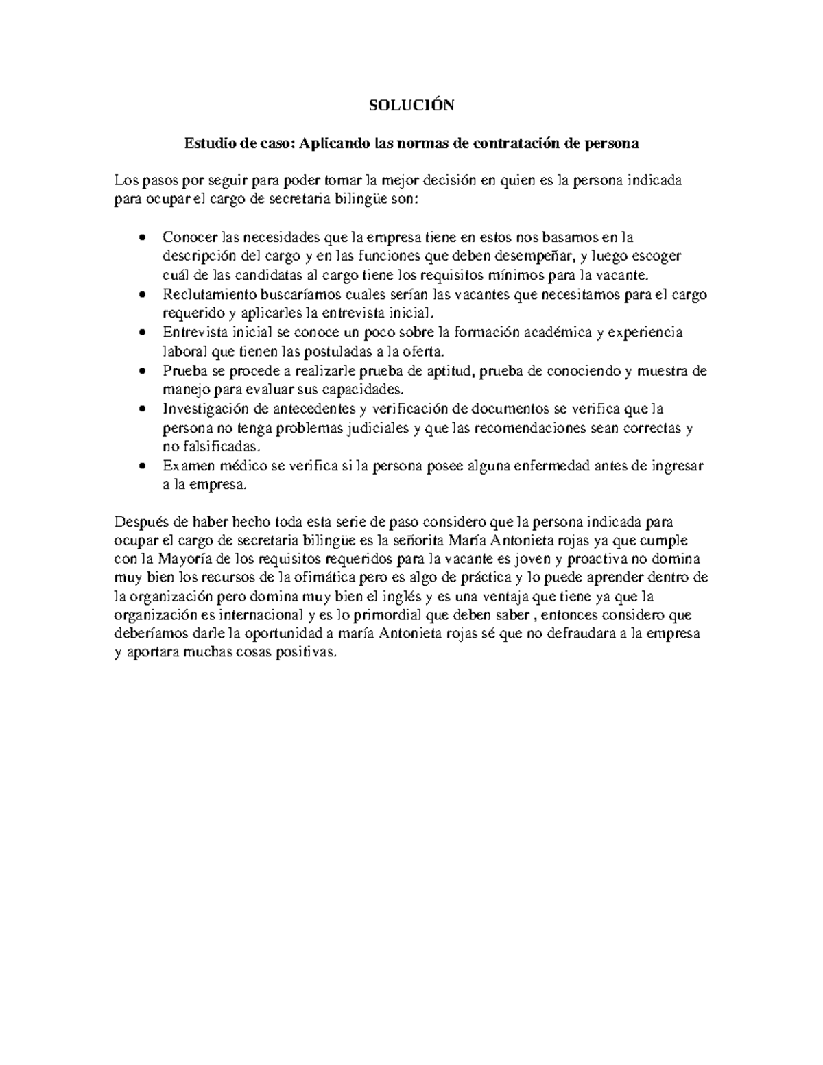 Solución caso - SOLUCION DE CASO - SOLUCIÓN Estudio de caso: Aplicando ...