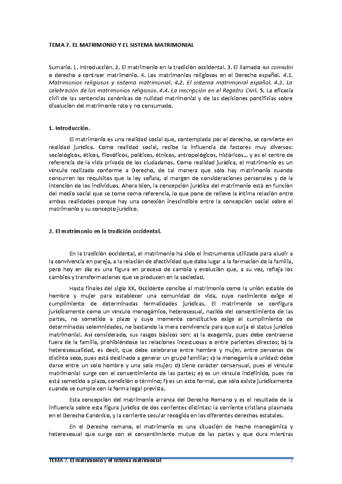 TEMA 7-Sistema matrimonial - TEMA 7. EL MATRIMONIO Y EL SISTEMA ...