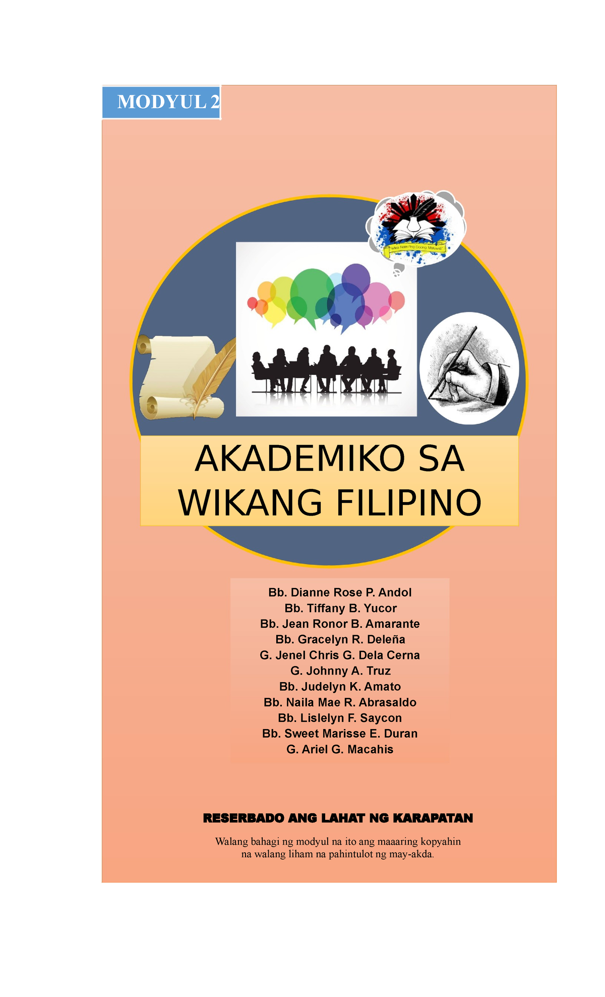 Anadon, Rowena Section AE MWF 1-2pm - MODYUL 2 AKADEMIKO SA WIKANG ...