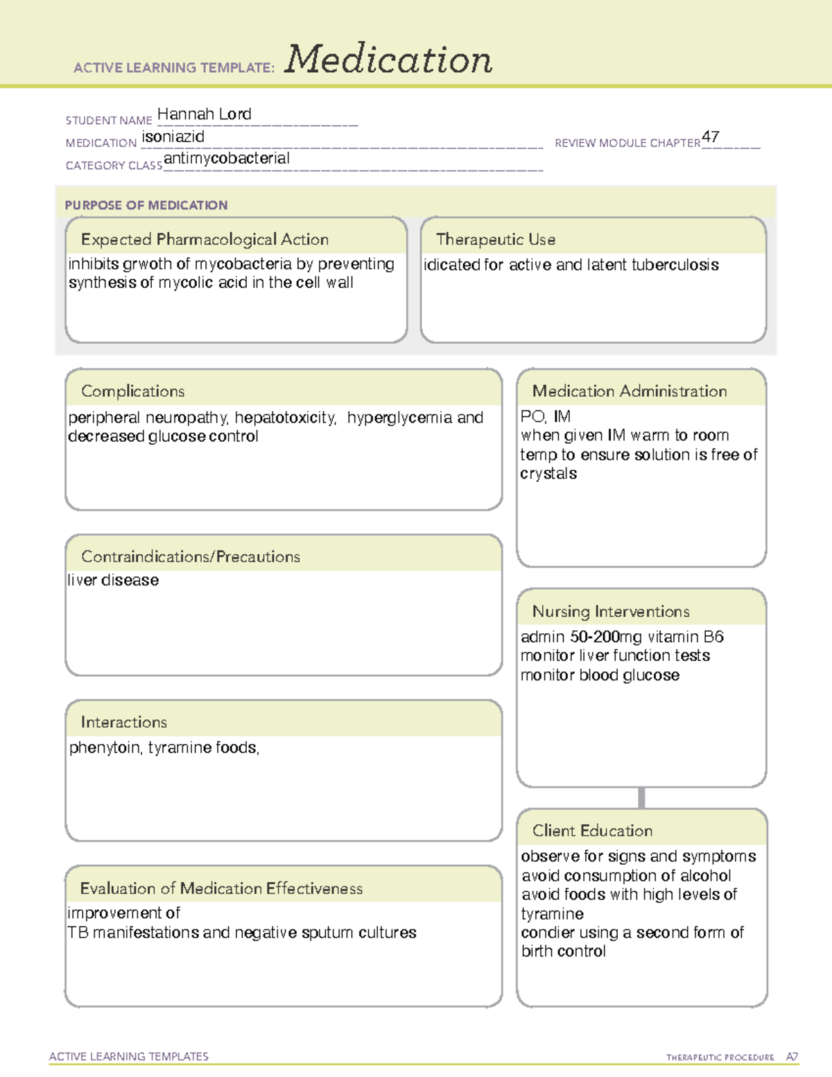 Evaluating use of antiinfective meds - ACTIVE LEARNING TEMPLATES ...
