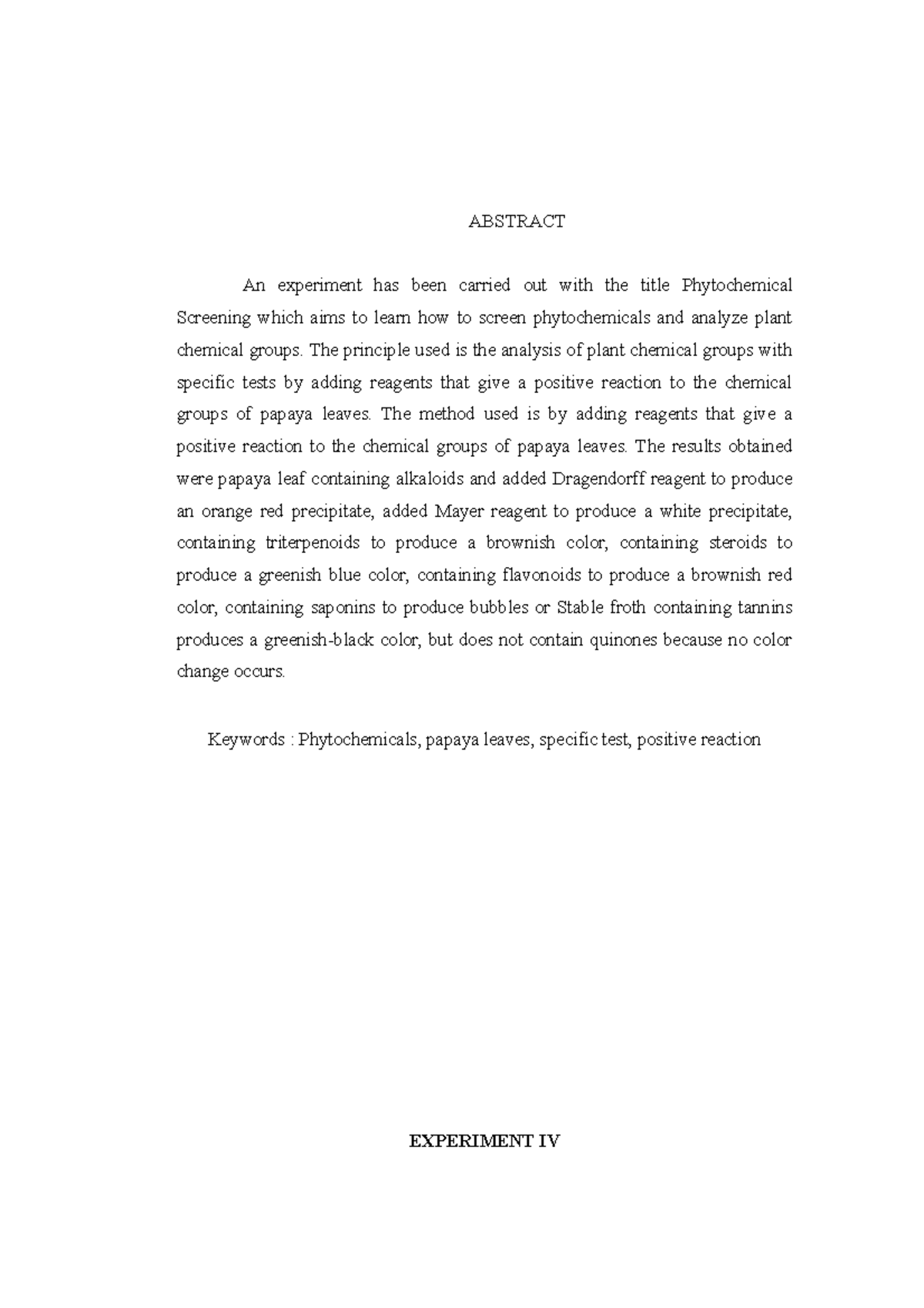Journal Chemistry Organic Class A - ABSTRACT An experiment has been ...