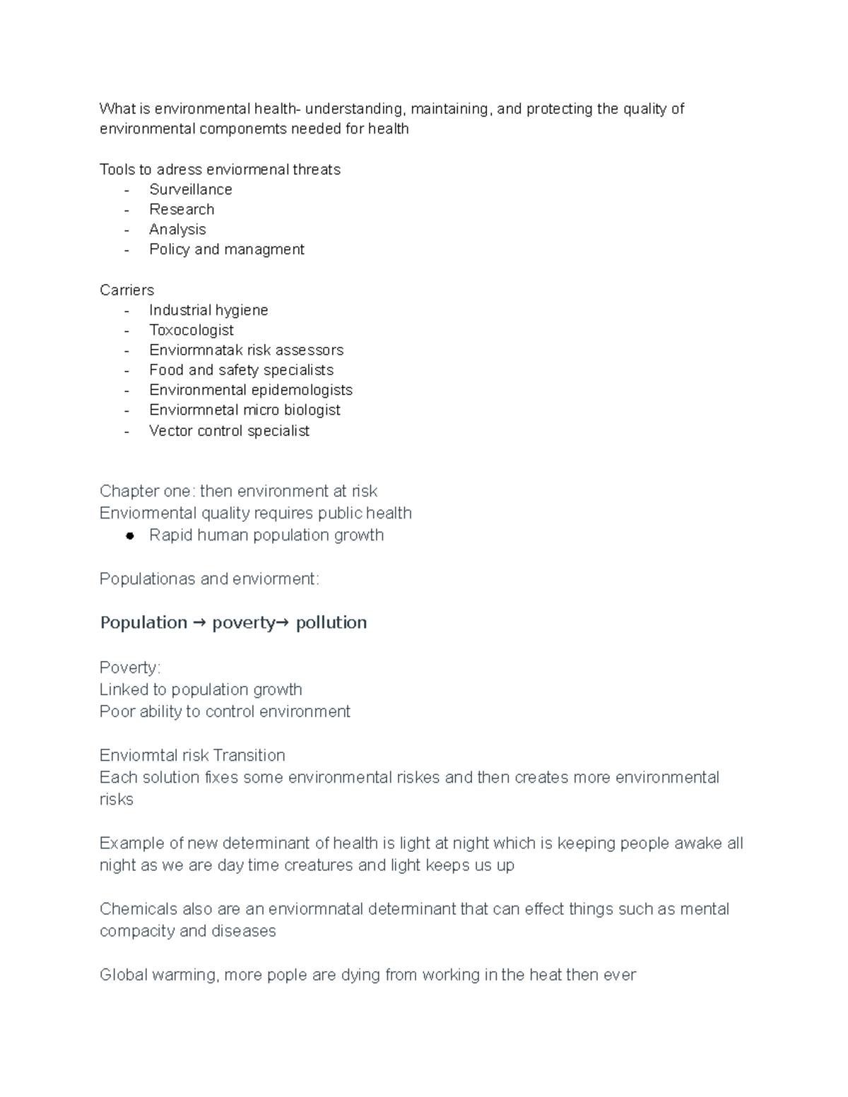 Enviormental health notes - What is environmental health- understanding ...