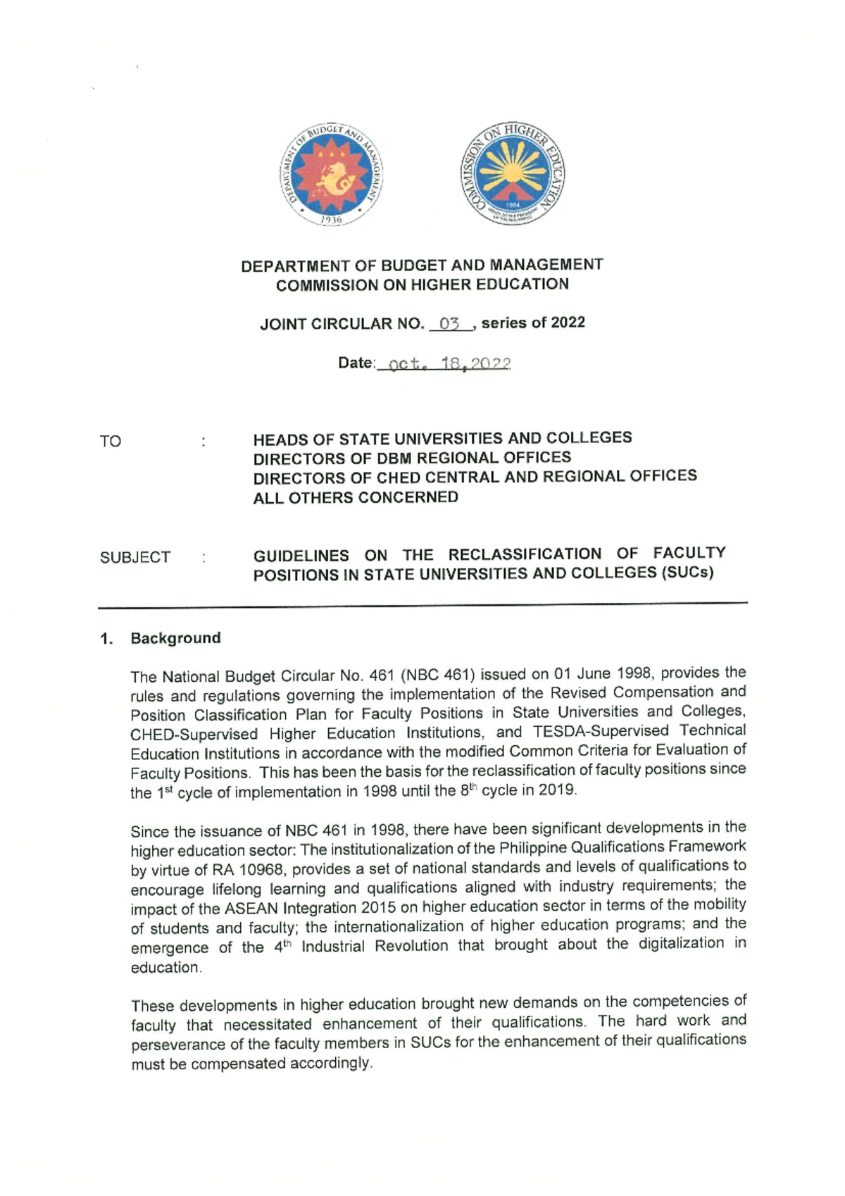 DBM JC No. 3 s. 2022 - ANNEX I – Evaluation Criteria Page 2 of 6 ...