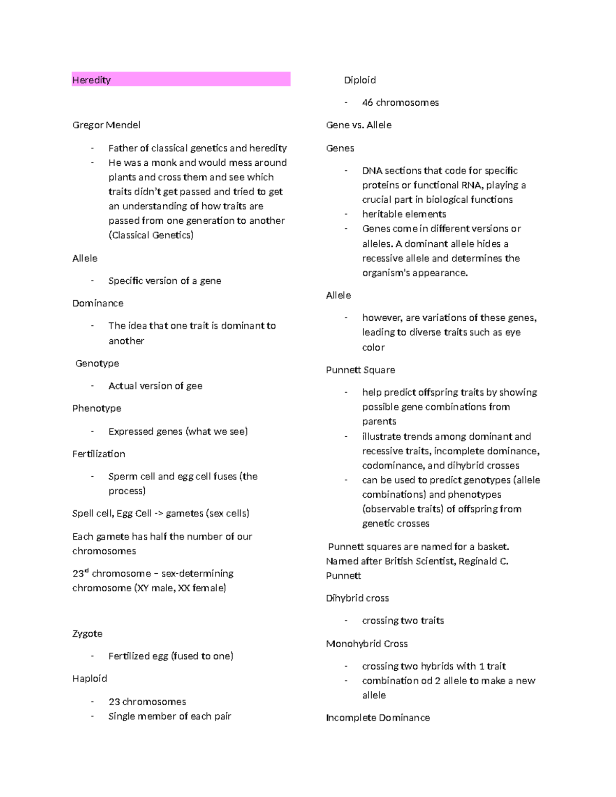 Cytogenetics heredity - Heredity Gregor Mendel - Father of classical ...