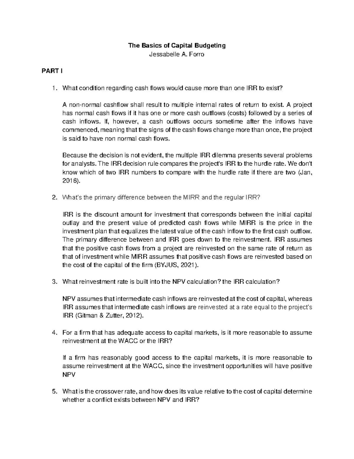 Capital Budgeting END-OF-THE- Topic Questions - The Basics of Capital ...