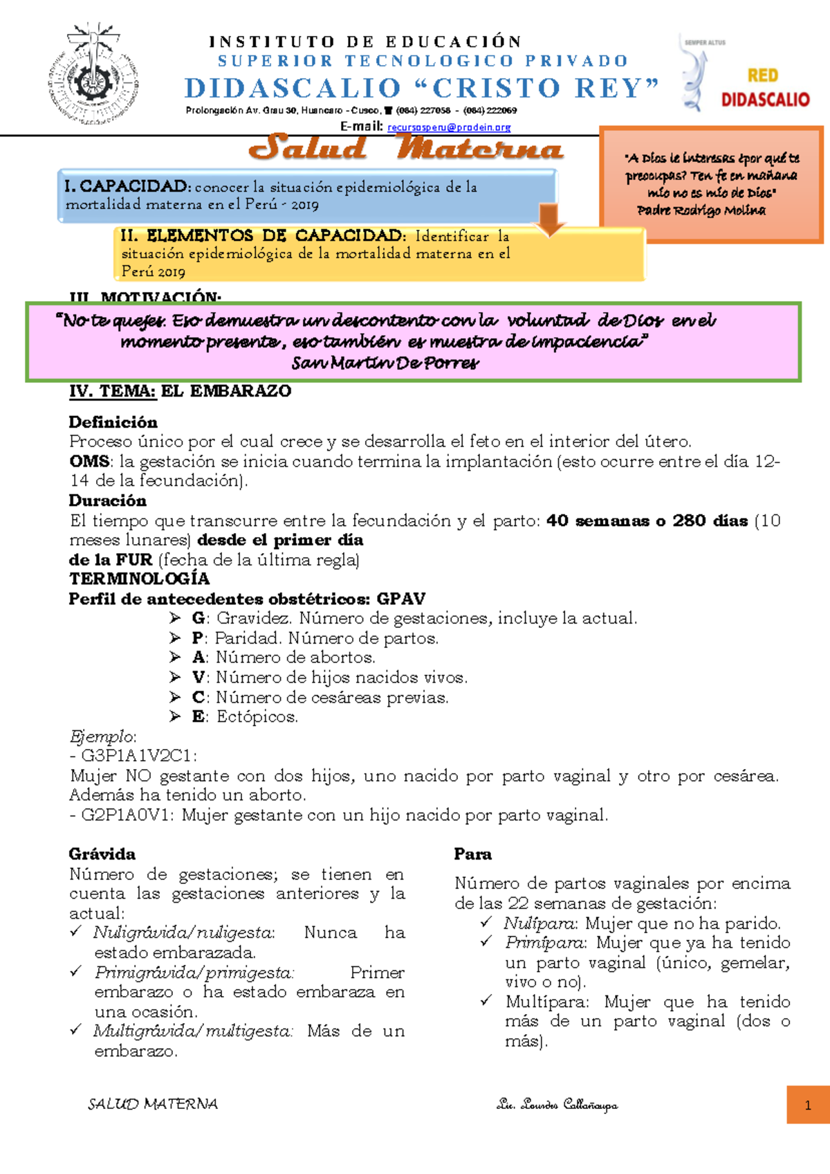 5° Ficha Embarazo - I N S T I T U T O D E E D U C A C I Ó N S U P E R I O R T E C N O L O G I C ...