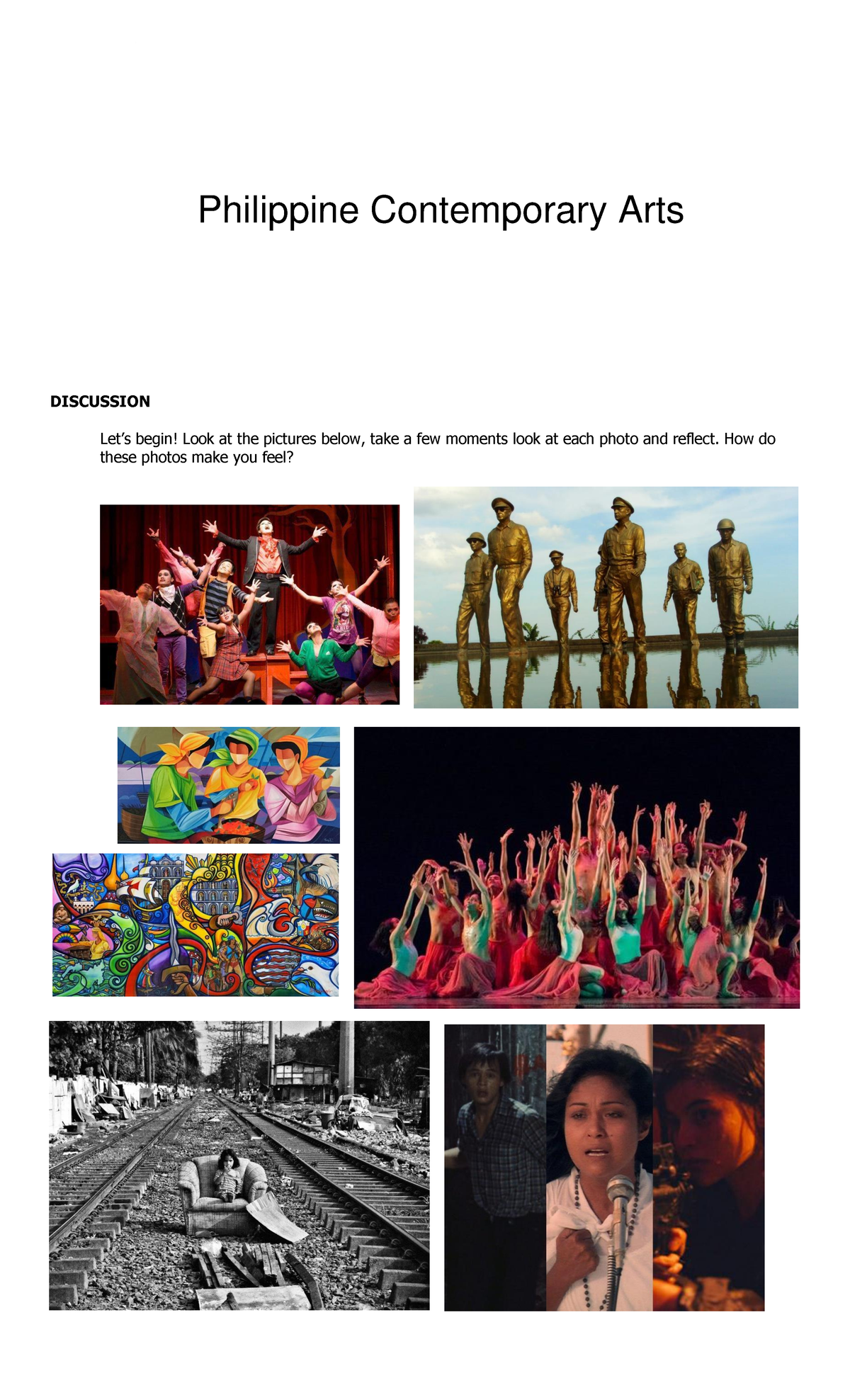 Philippine Contemporary Arts - CAPITOL UNIVERSITY Cagayan de Oro City ...