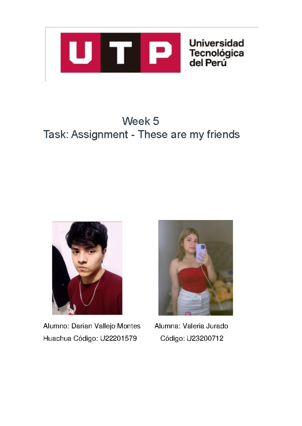 Week5Task Assignment Thesearemyfriends - Ingles I - Week 5 Task: Assignment - These are my ...