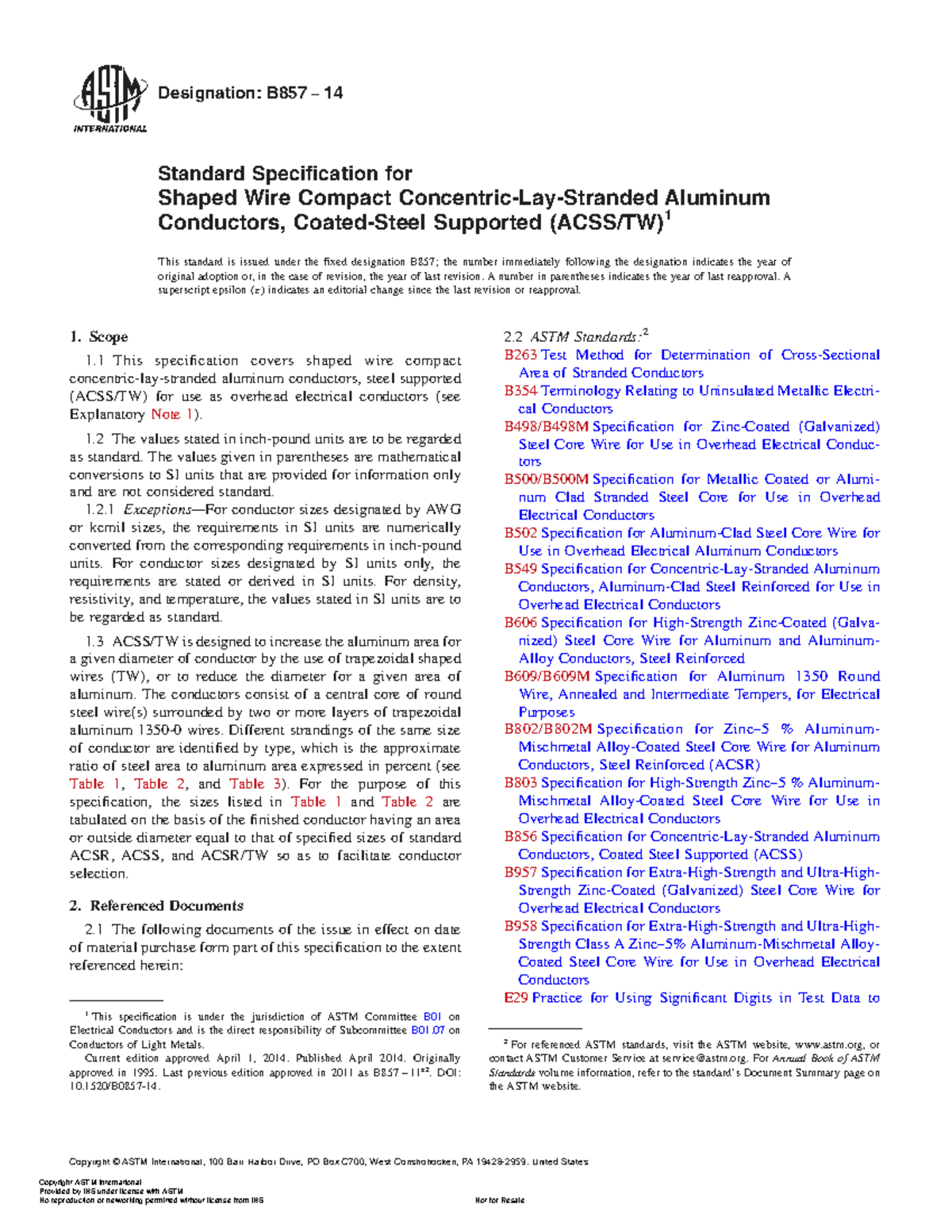 ASTM B857-For ACSS-TW - ACSS details - Designation: B857 − 14 Standard ...