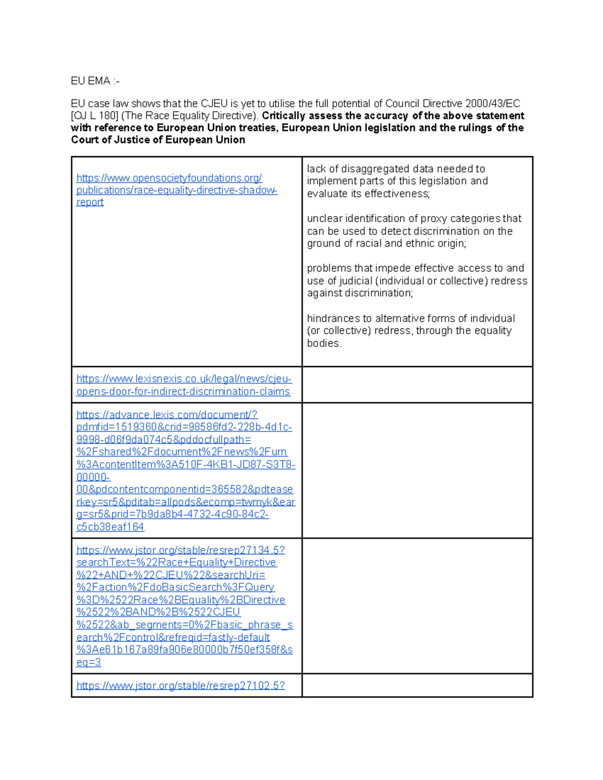 EMAS - lecture notes - EU EMA :- EU case law shows that the CJEU is yet ...
