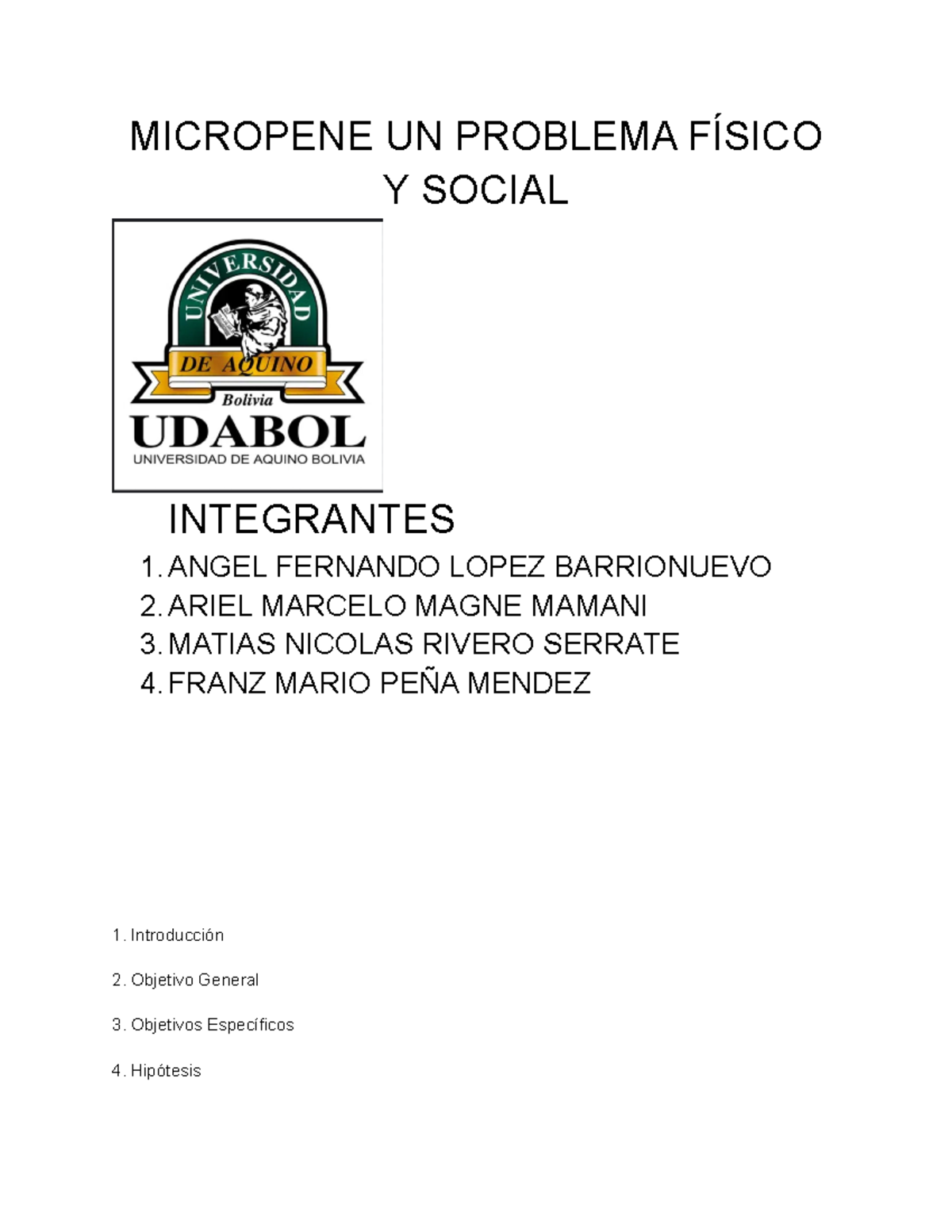 Micropene UN Problema Físico Y Social - MICROPENE UN PROBLEMA FÍSICO Y ...