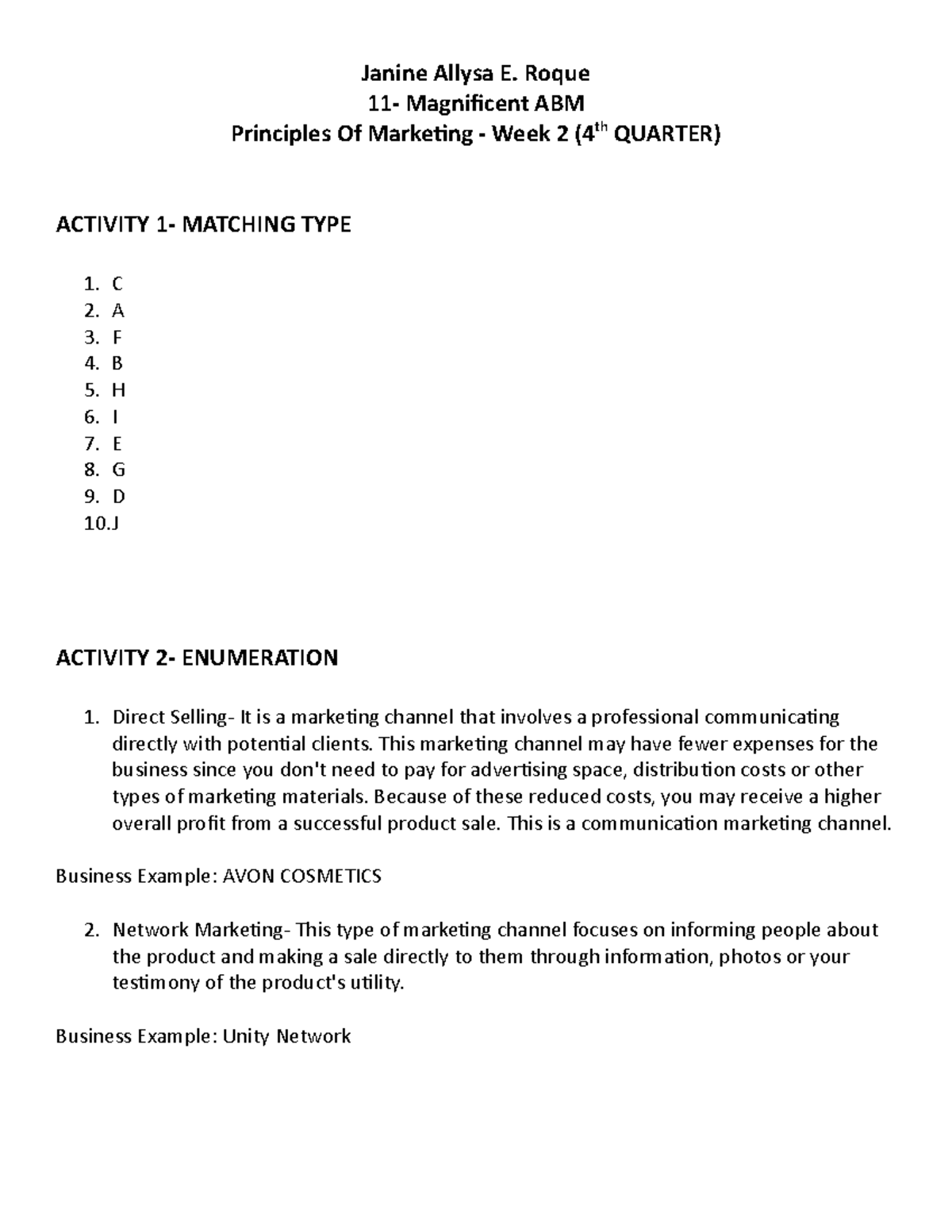 Pom week 2 4th quarter - pom - Janine Allysa E. Roque 11- Magnificent ...