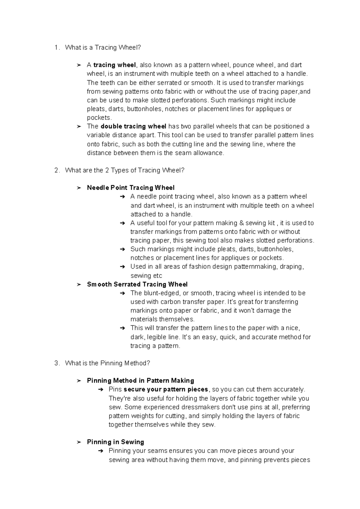 Pattern- Grading- Assignment - What is a Tracing Wheel? A tracing wheel ...