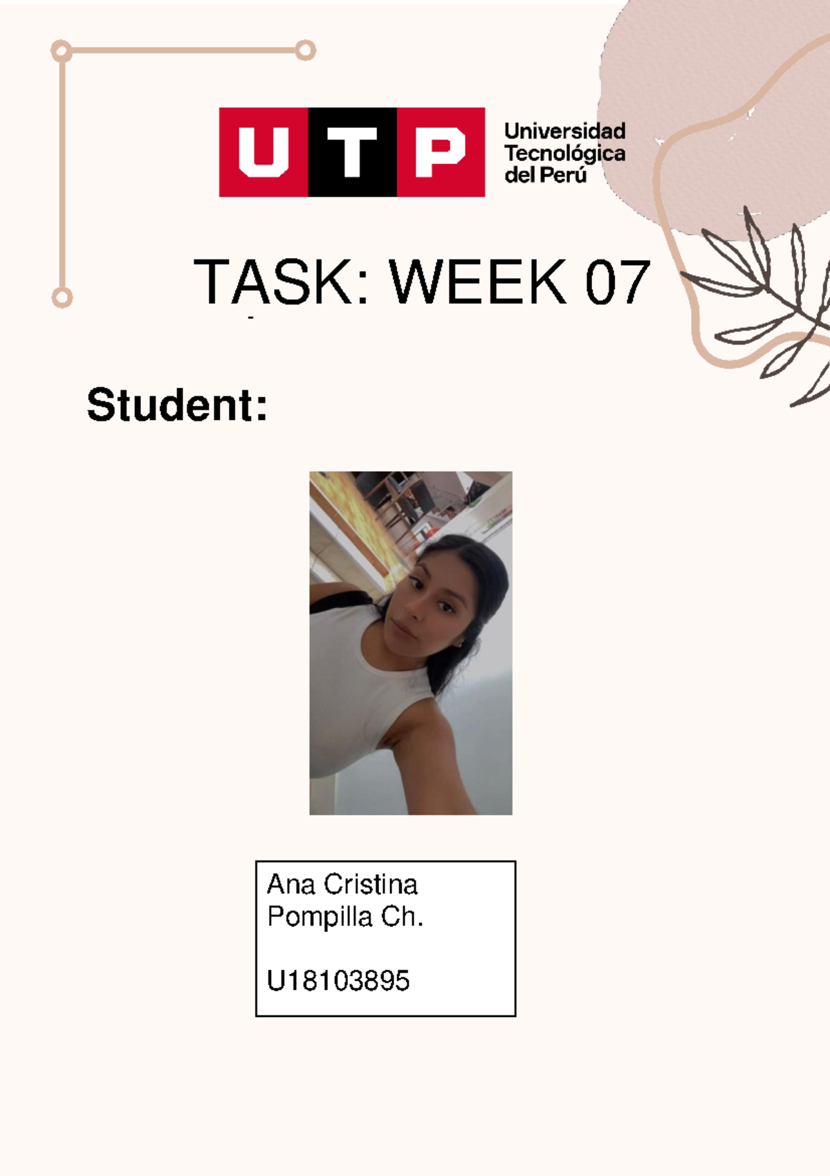 TASK WEEK 7 - trabajo colaborativo, sobre verbo pasado - TASK: WEEK 07 a love storu Student A ...