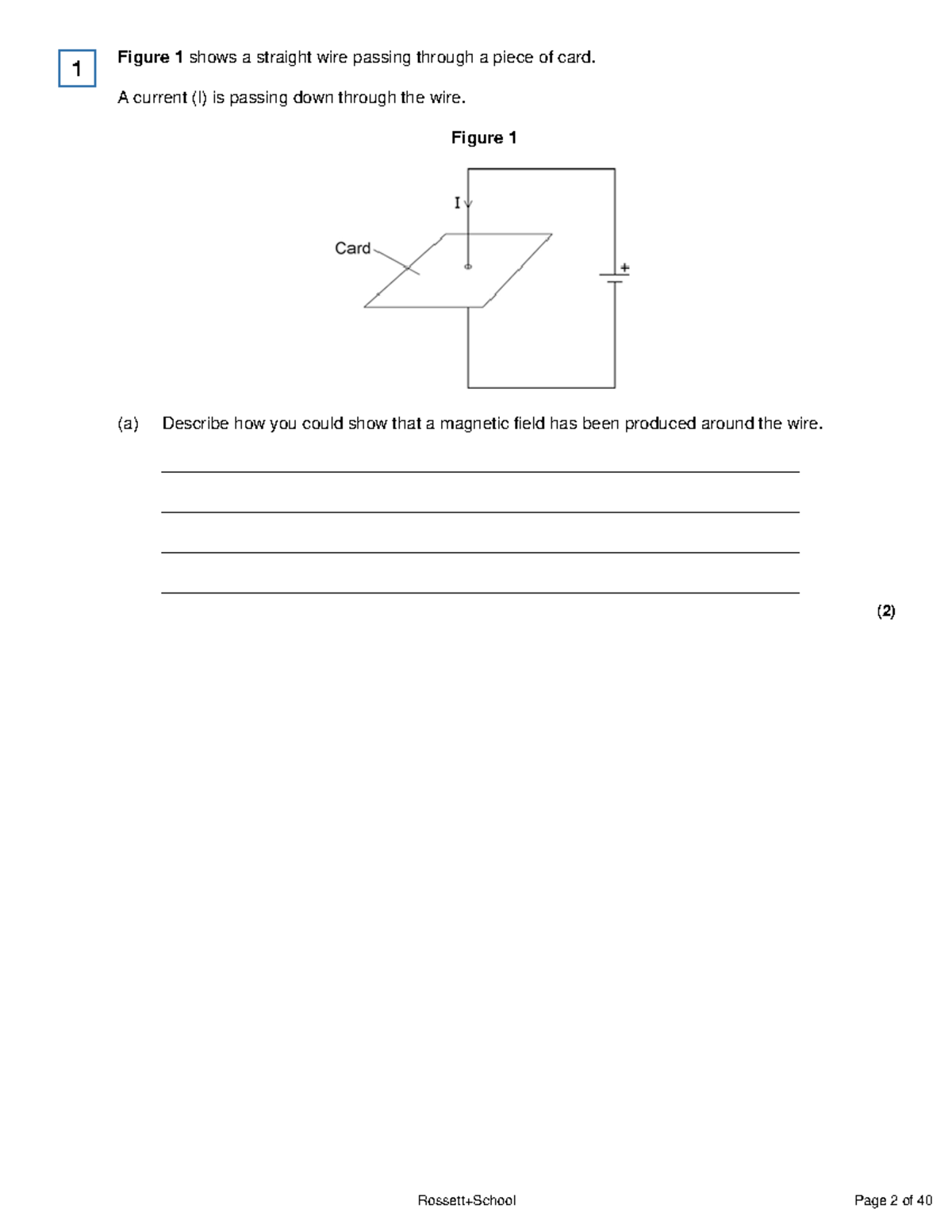 The-Motor-Effect - Exam Question Booklet on the Motor Effect - Figure 1 ...