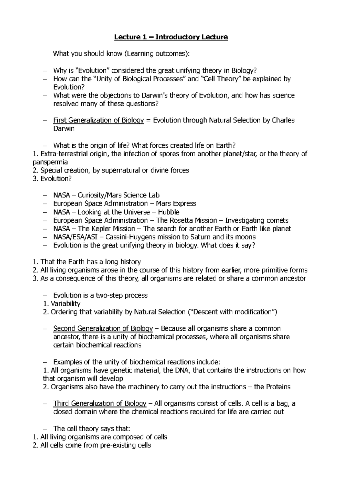 Lecture 1-4 - Lecture 1 – Introductory Lecture What you should know ...