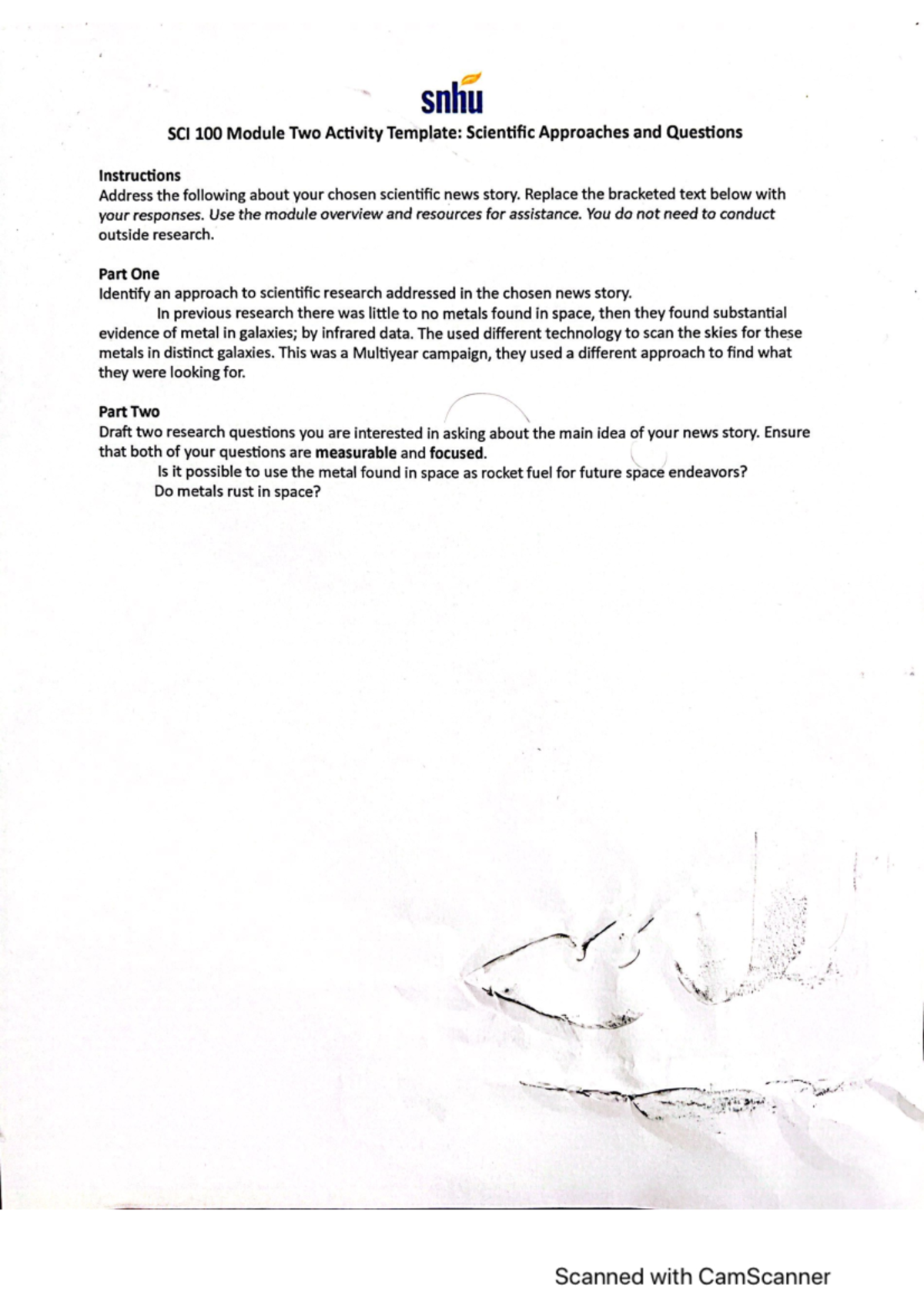 2-2 (ns) - 2-2 Coursework completed, got an A - SCI100 - Studocu