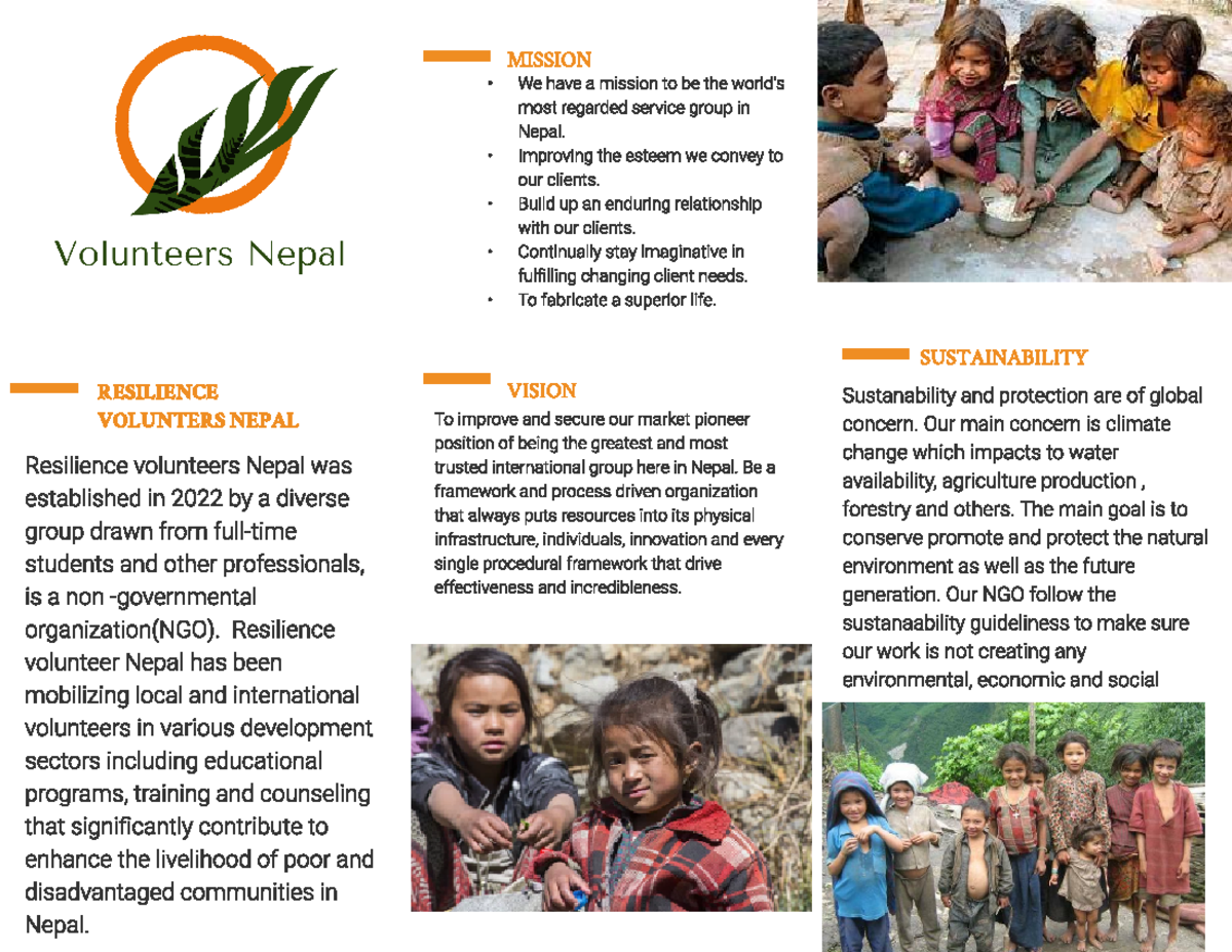 Htm - NGO Brochure - MISSION We have a mission to be the world's most ...