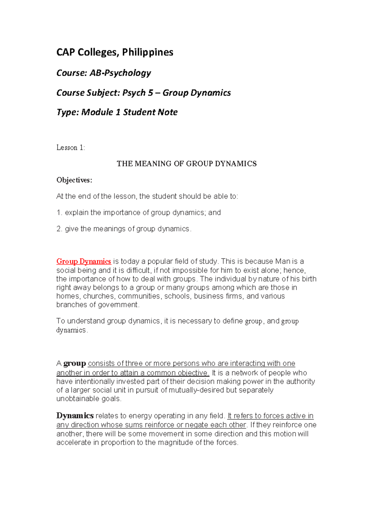 Psy 5 Group Dynamics Module 1 Introduction To Group Dynamics CAP Colleges Philippines psy-5-group-dynamics-module-1-introduction-to-group-dynamics-cap-colleges-philippines
