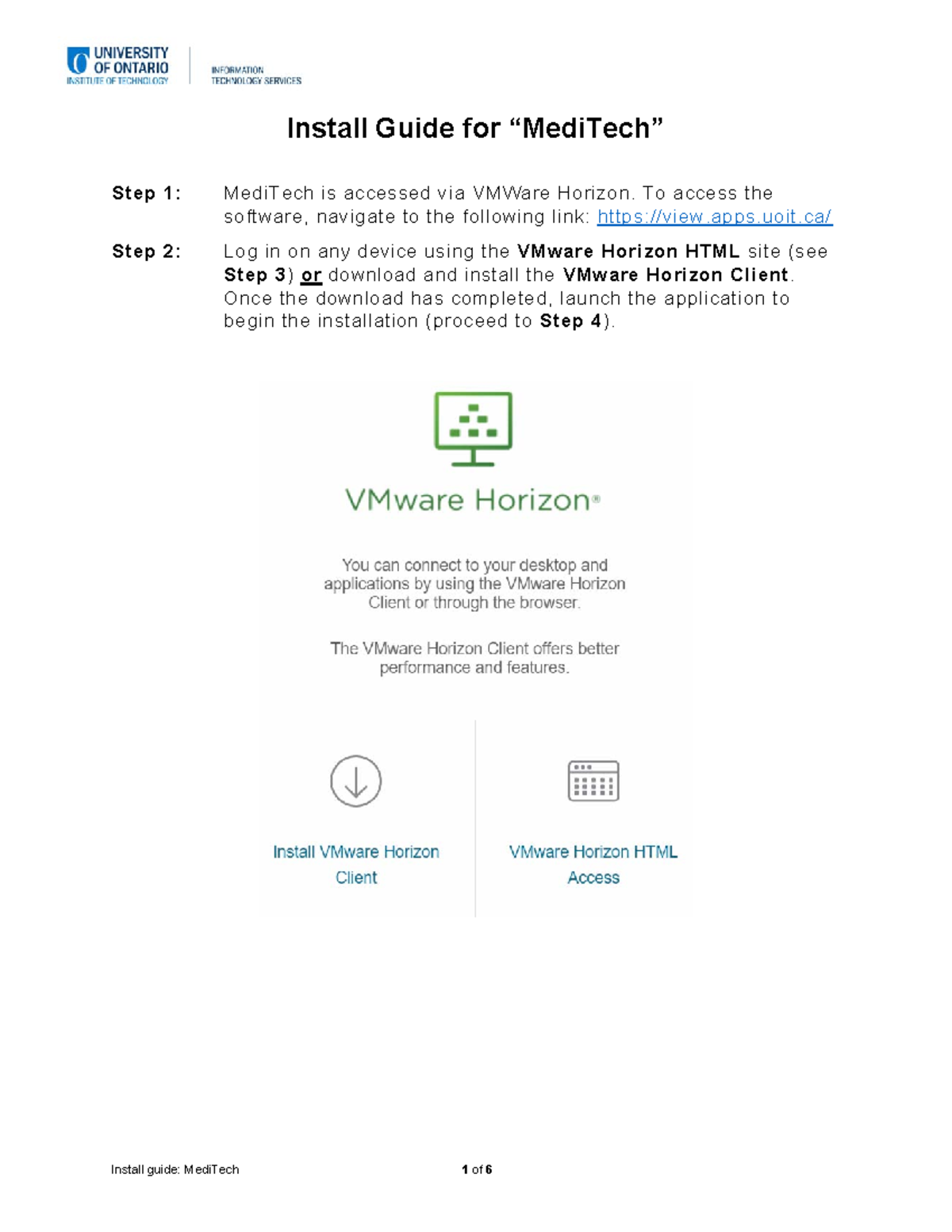 Medi Tech - Install Guide - Students - Install Guide for “MediTech ...