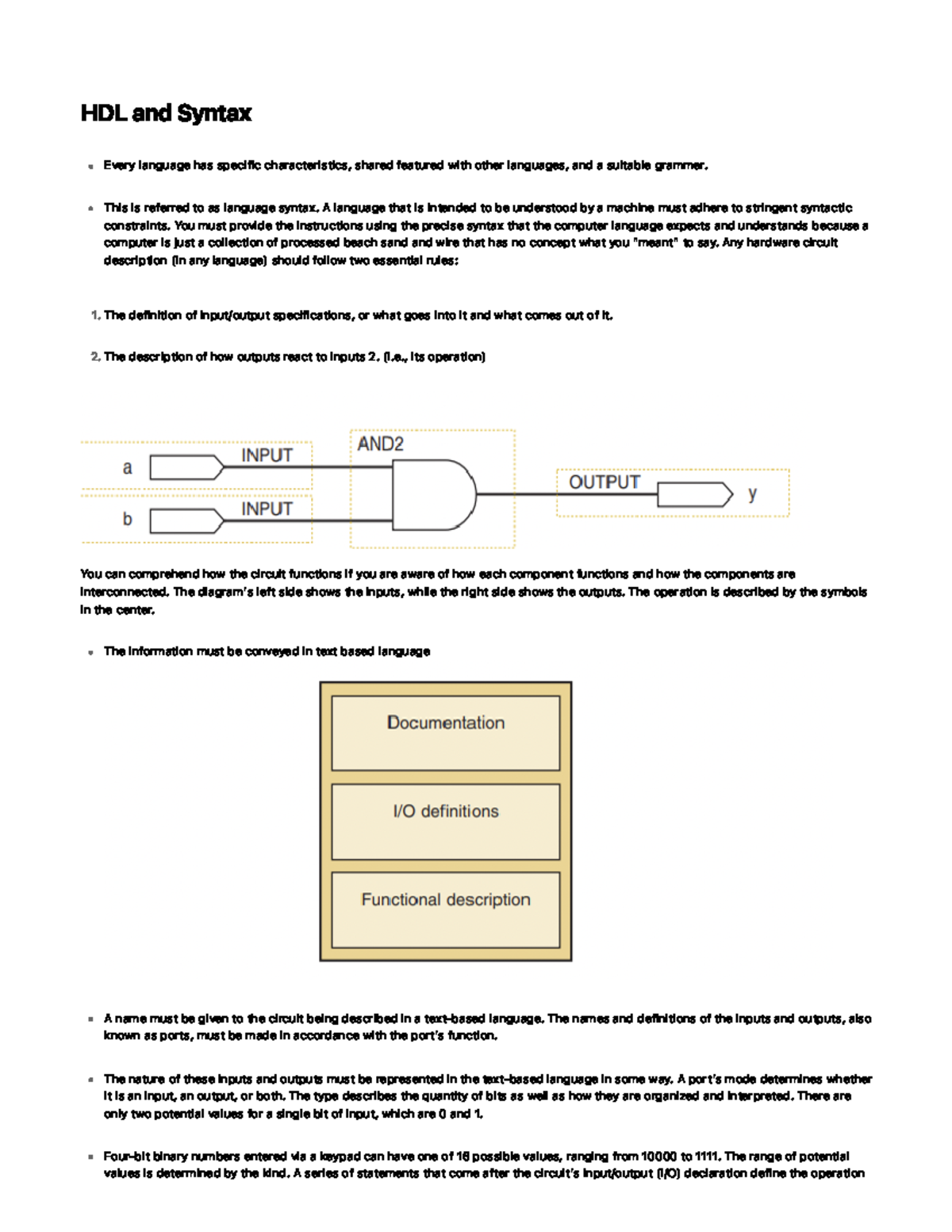 HDL and Syntax - Prof. F. Fischman - HDL and Syntax E ve r y l a n g u ...